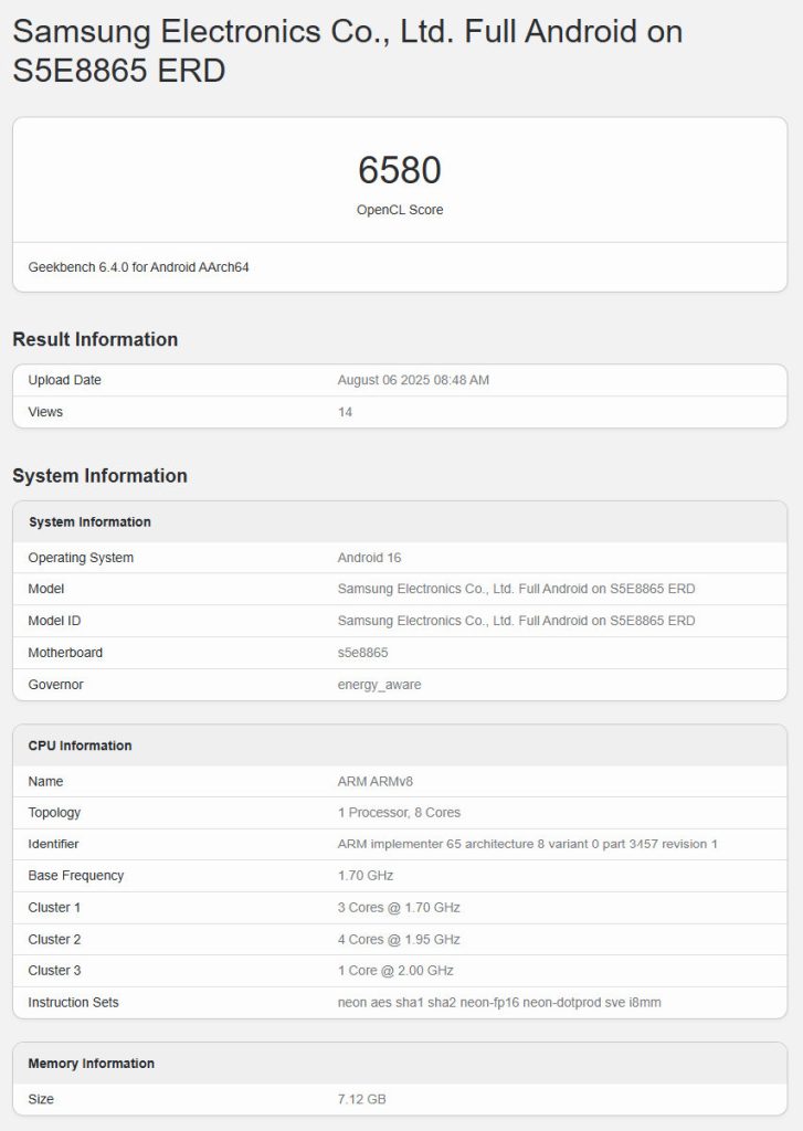Samsung Exynos 1680 with Xclipse 550 GPU Spotted in Benchmarks, Set to Power Galaxy A57 5G in ...